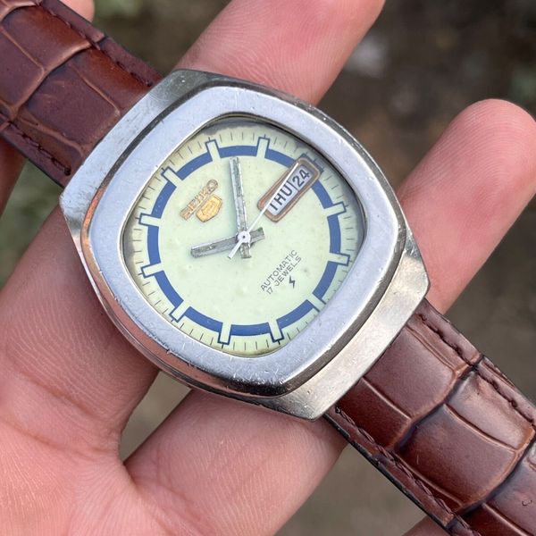 Vintage Seiko 5 Automatic Green Dial Made in Japan Mens Watch 6319-5060 ...