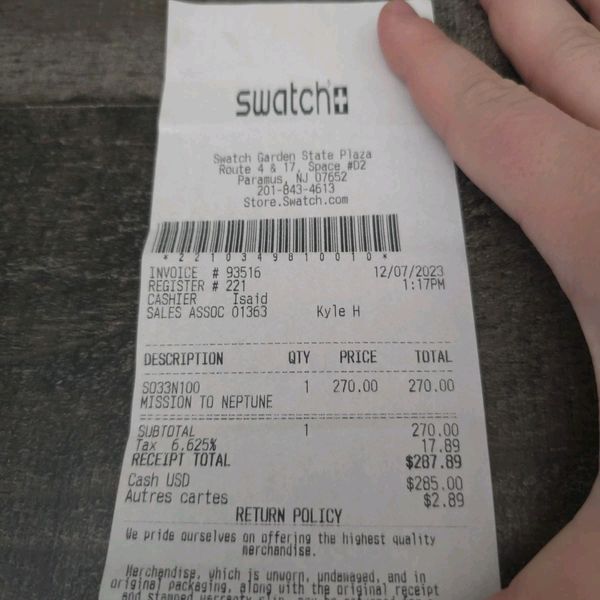 Omega X Swatch Moonswatch Mission To Neptune Watch -Authentic- With ...