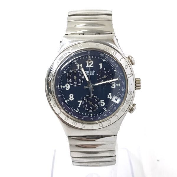 Swatch Irony Chronograph YCS401F Secret Agent Flex Watch For Men ...