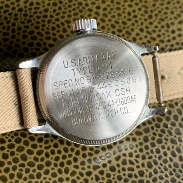 1944 Bulova A-11 US Military Issued WWII 10AK Hack Military Watch ...
