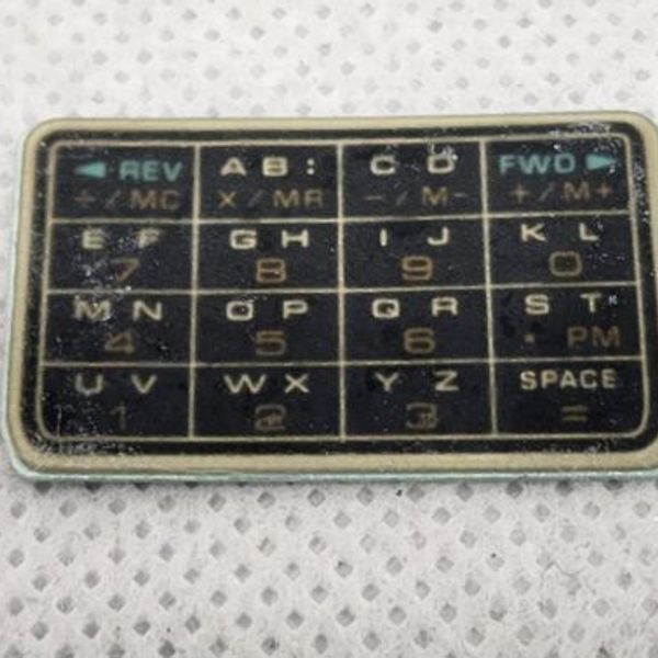 Accessory for: Casio Database DBC 610 Self-Adhesive Vinyl Keypad Image ...