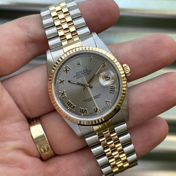[WTS] Rolex Datejust 36mm Ref.16233 Grey Roman Box/Papers | WatchCharts ...