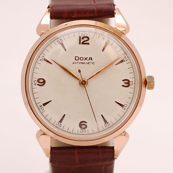Vintage 14kt Solid Gold Cased Doxa Gents dress Watch For Sale ...
