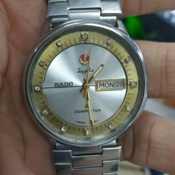 VINTAGE RADO SILVER STAR MOVEMENT ETA 2878 AUTOMATIC WATCH SWISS MENS ...