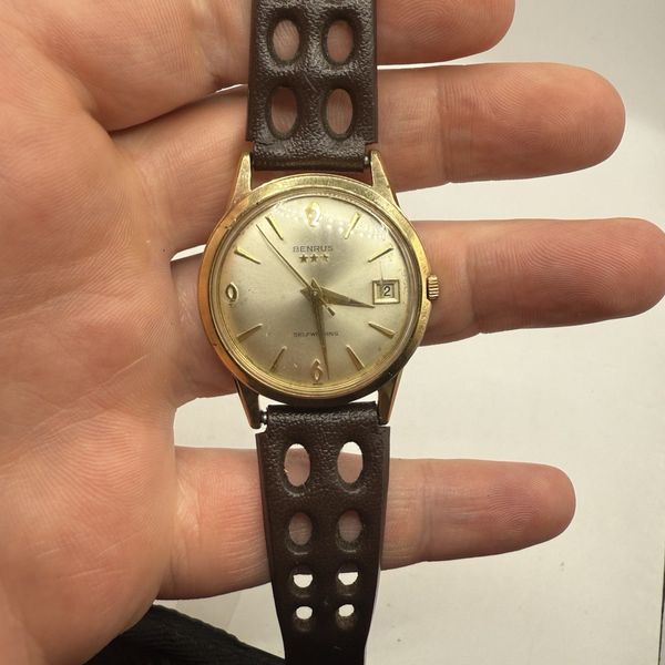 Vintage Benrus 3 Menâ s 17J Automatic Watch 10k GP Case And Bezel ...