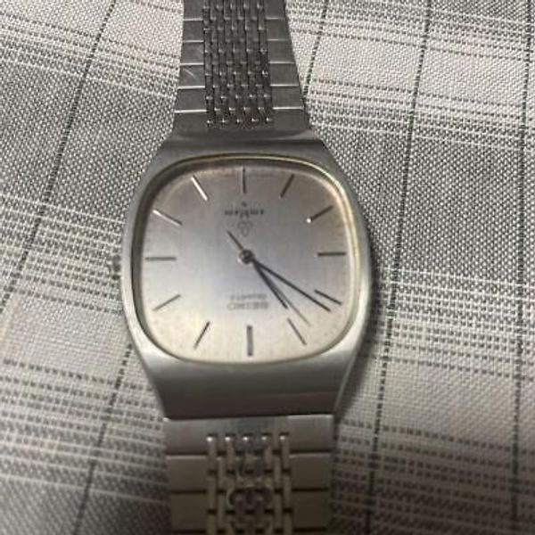 SEIKO Emblem 4120-5000 Quartz Square Stainless Steel Vintage ...
