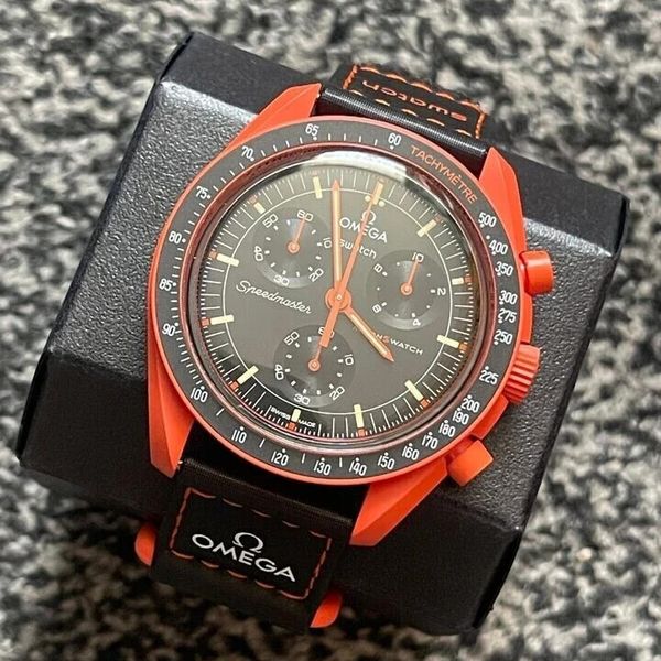 NEW Swatch x Omega Moonswatch Mission To Earth LAVA Watch - With Box ...