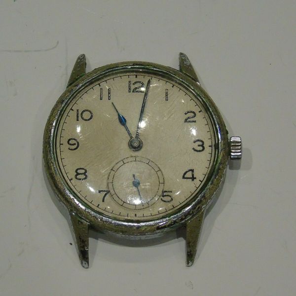 ZENITH SPORTO WATCH MILITARY STYLE DIAL CAL 12-4-P-6 Circa 1945 Case ...