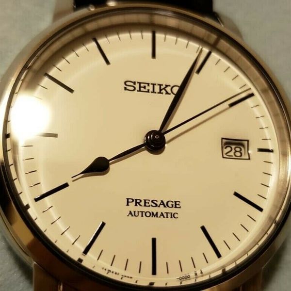 Seiko Presage Riki Enamel White Dial Automatic Men's Watch SPB113J1 ...