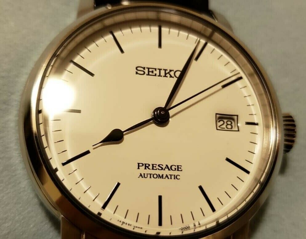 Seiko Presage Riki Enamel White Dial Automatic Men's Watch SPB113J1 ...