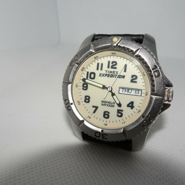 Timex Expedition Indiglo day date WR 100M 916 New battery new strap 6 mth w'ty | WatchCharts ...