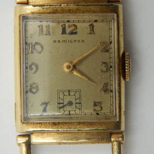 Vintage Hamilton 982 19j Hand Wind Wrist Watch w/ Gold Filled Case ...