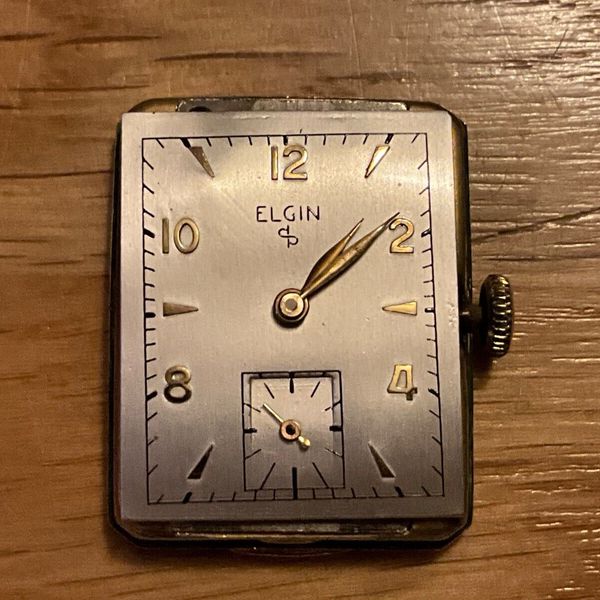 elgin vintage tank watch 14ct gold filled lutringer & kammerer tank ...