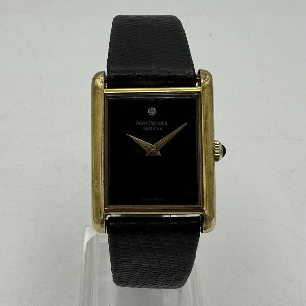 Raymond Weil Tank Vintage 1970's Mechanical Mid Size Gold Plated Watch ...