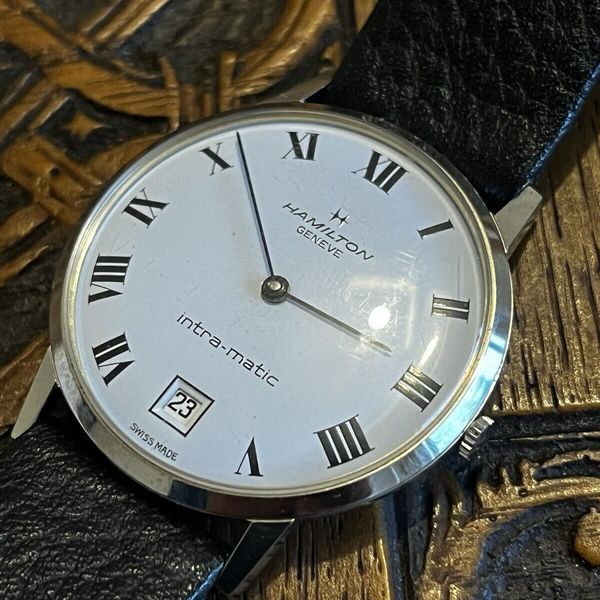 Rare vintage Hamilton Geneve Intra-matic Watch. 1969, automatic, 30 ...
