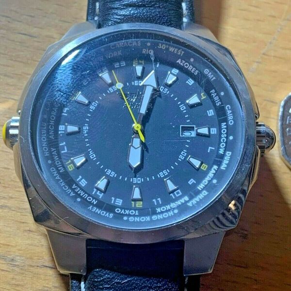 AVIATOR WORLD TIME PILOT WATCH AVW 7893G3 - New Battery | WatchCharts ...