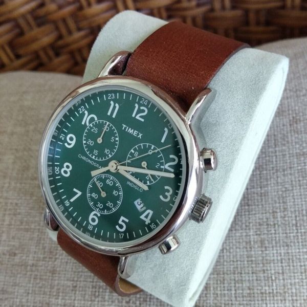Timex Weekender Men Chronograph Green Dial Quartz Watch | WatchCharts ...