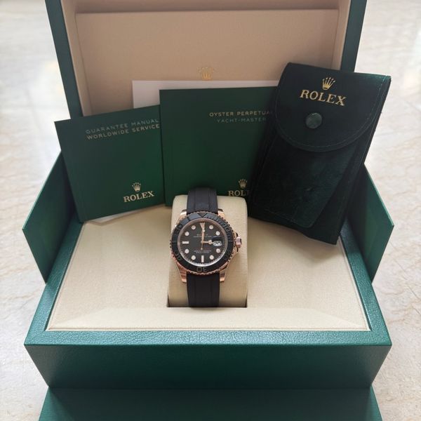 Rolex Yacht-Master Rose Gold Black Dial ref:126655 | WatchCharts ...