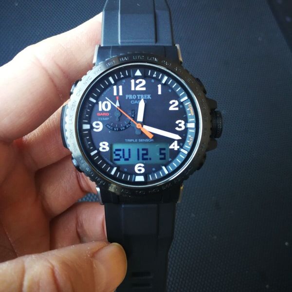 CASIO PRO Trek PRW-50Y 47.2mm Black Resin Case With Black Resin Band ...