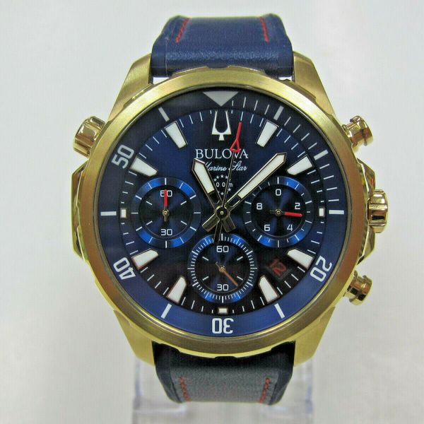 Men's Bulova 97B168 Marine Star Chronograph Quartz Date Watch 43mm ...