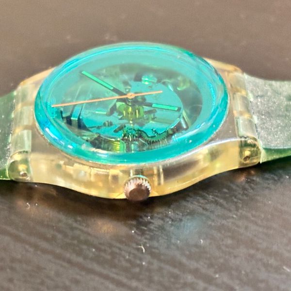 Vintage Swatch Watch Gents Turquoise Bay GK103 Needs Battery ...