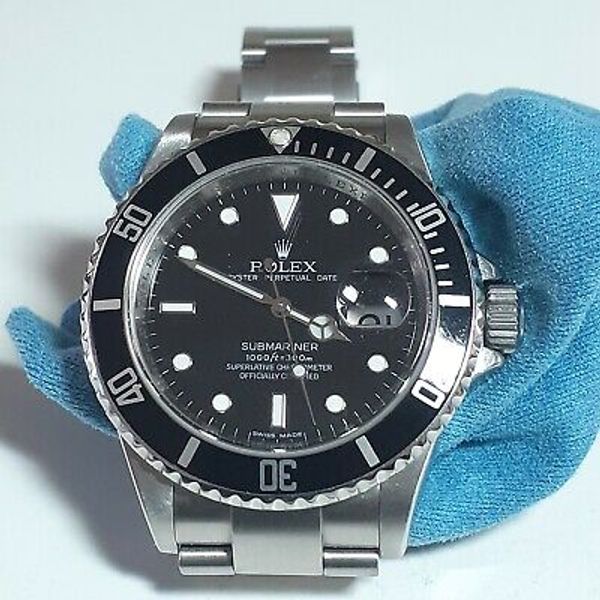 Box Paper Rolex Submariner Pre Ceramic Steel 40mm Automatic Watch 16610 ...