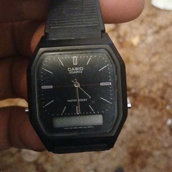 Casio AQ-8W Ani Digi Mens Vintage 1990s Black Watch ESTATE SALE RARE ...