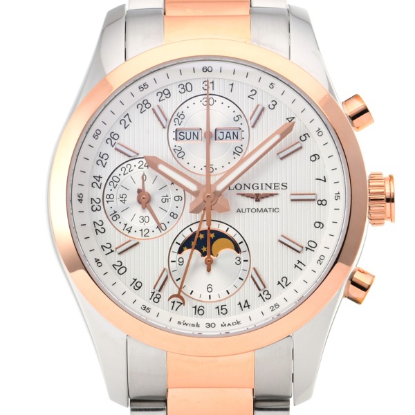 Longines Conquest Classic Moonphase Silver Two Tone (L2.798.5.72 ...