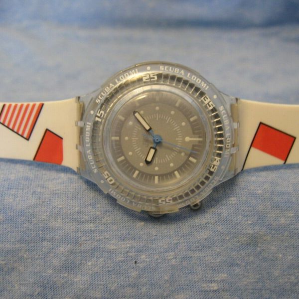 Men's 1998 SWATCH "Iglu" Swiss Diver's Watch w/ Backlight & New Battery ...