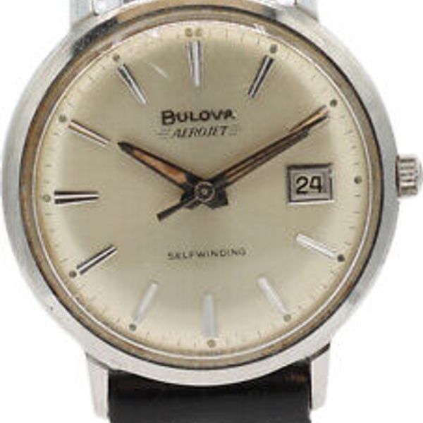 Vintage 35mm 1977 Bulova Aerojet Men's Automatic Wristwatch 11 ALACD ...