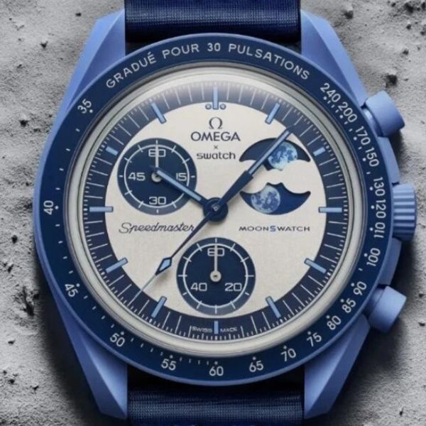 New Swatch x Omega Moonswatch Mission To The Super Blue Watch - With ...