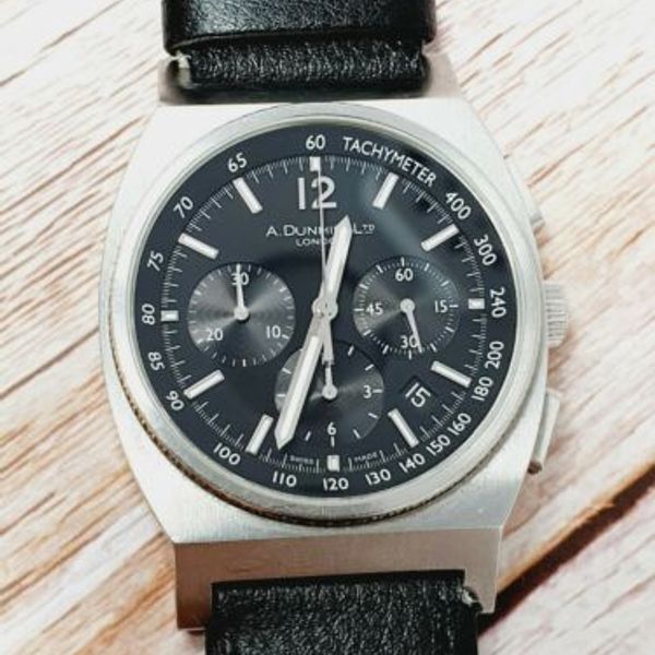 Alfred Dunhill Ltd London RPM Tachymeter Chronograph Automatic Cushion ...