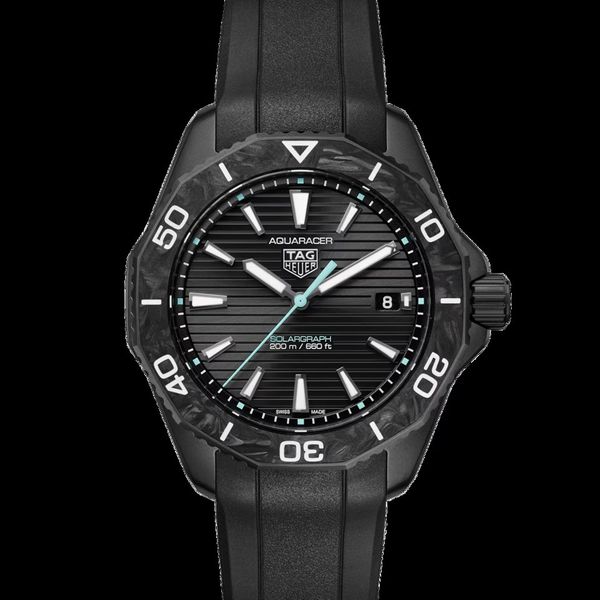 Tag Heuer Aquaracer Professional 200 Solargraph Black DLC Coated Steel ...