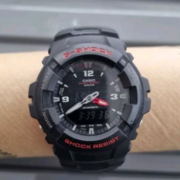 Casio G-Shock G-100 Watch digital analogue working black strap ...