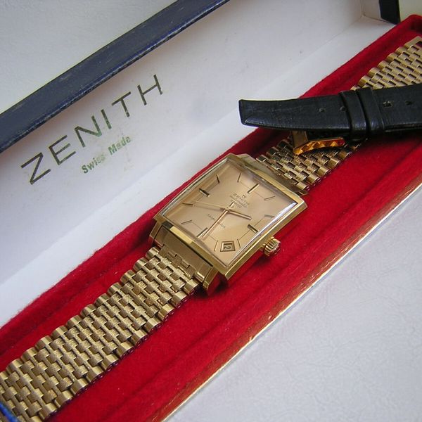Vintage Rose Gold Color ZENITH Kennedy - Hespirator Automatic Watch ...