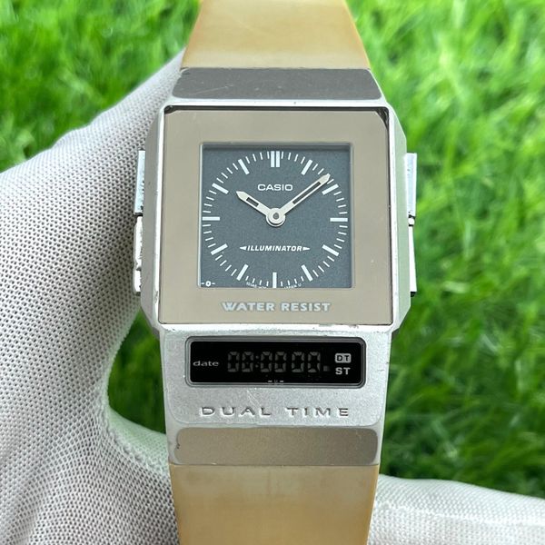 Vintage Casio FS-01 Film Watch Ana/Digi Dual Time Japan Men's Quartz ...