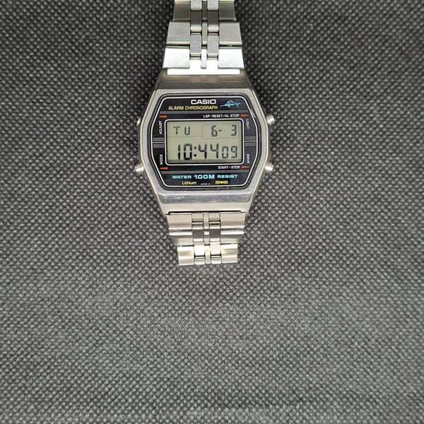 Vintage Casio Digital Watch Marlin 1983 248 W-750 New Battery Works ...