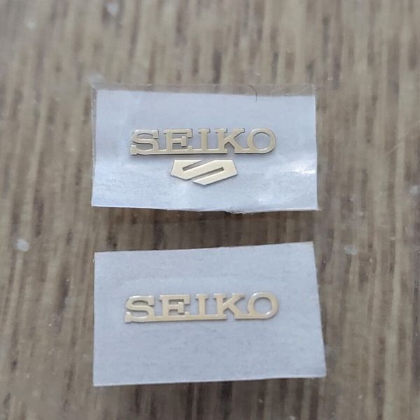 SEIKO Dial Replacement Logo Gold Gloss Emblem Watch Mod Modding x 1 Or ...