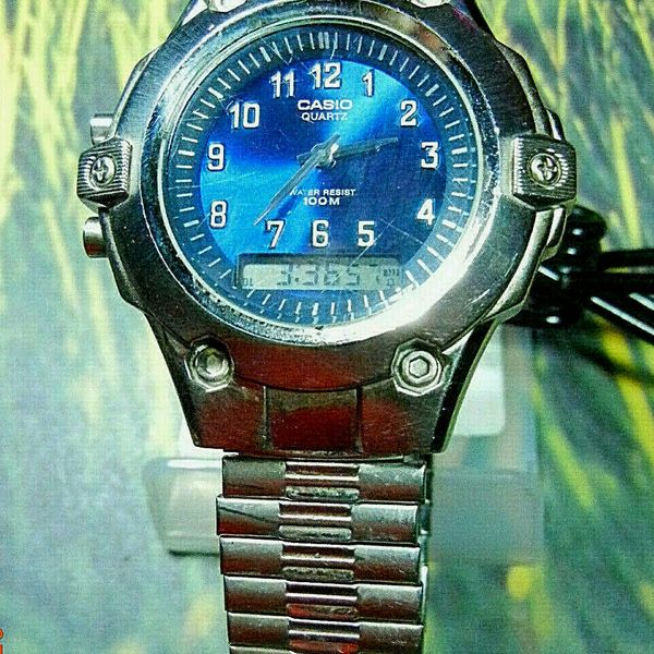 CASIO "MTA-4000" Men's Cool 10-ATM Quartz Hybrid Dress Watch-RUNS-FREE ...
