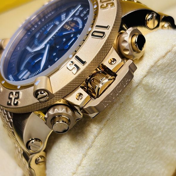 Invicta SubAqua Project ABDA Day Retrograde Gold Tone Chronograph -REF ...
