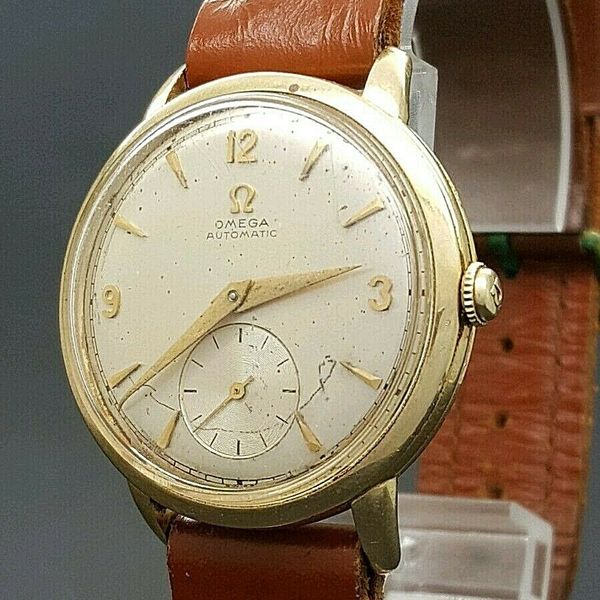 Vintage 1947 Omega Automatic 17j Cal.342 Bumper 14k Gold Filled Watch ...