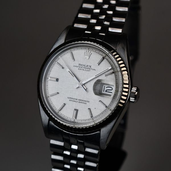 Rolex Datejust 1601 1973 Automatic COSC Linen Dial 36mm Jubilee White ...