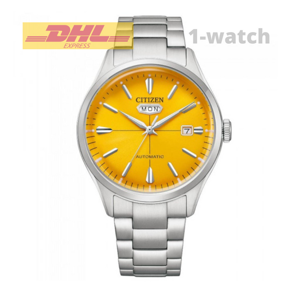 Citizen NH8391-51Z Automatic Yellow Dial Silver Stainless Steel Men's ...