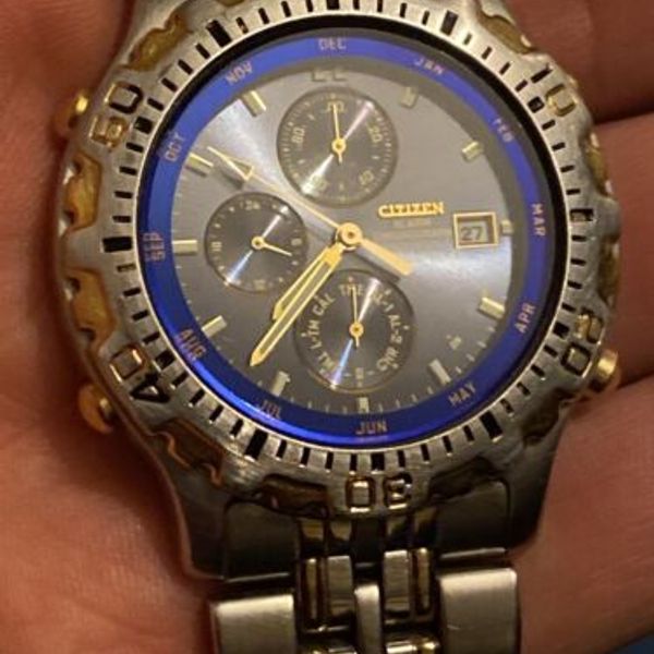 Vintage Citizen Alram Chronograph WR100 6870-H09076 Gents Watch ...