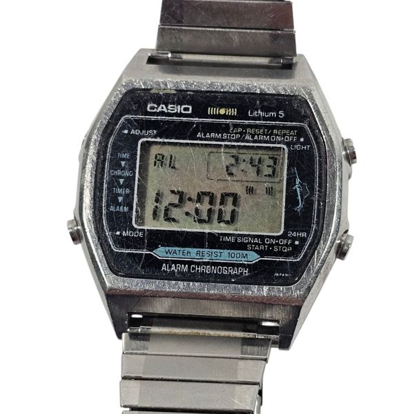 Casio Lithium 5 Digital Alarm Chornograph Mens Wrist Watch 106 H101 ...