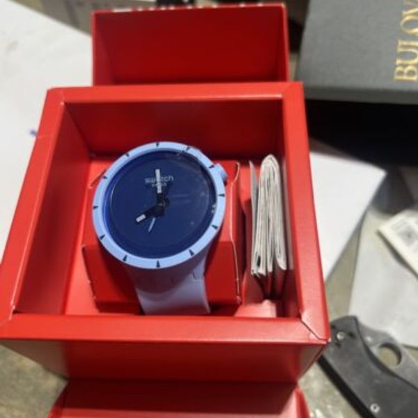 SWATCH+BIG BOLD CERAMIC+SB03N102 ARCTIC+COLORS OF NATURE COLLECTION+NEW ...