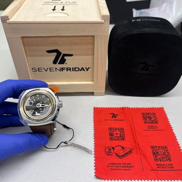 Sevenfriday Men's V2-01 Analog Automatic Watch Brown - DEFECTS / READ ...