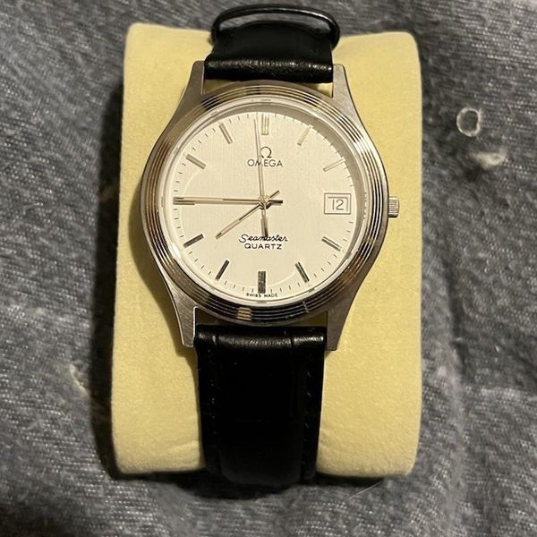 1982 Vintage Omega Seamaster, Leather Strap Quartz 1425 Calibre ...