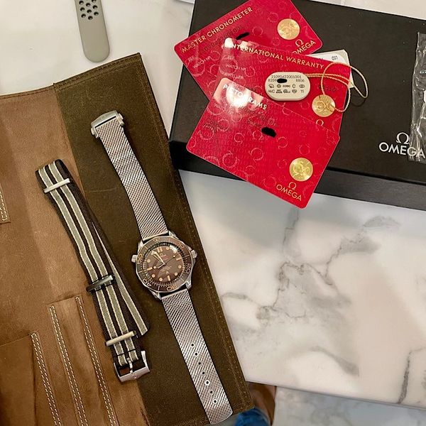Mint Omega NTTD Seamaster Bond on Bracelet + OEM Bond Nato Strap $8250 ...