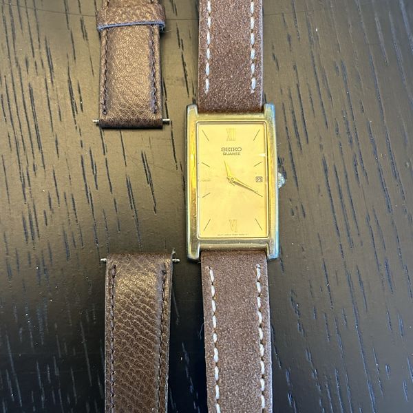 Rare Vintage JDM Seiko 'Long Tank' Gold Dress Watch - 7N89-F010 - New Movement | WatchCharts ...